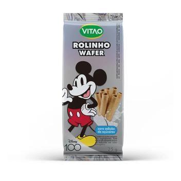 Rolinho Wafer Zero Açúcar Disney Mickey Vitao 25g - Tubinho de Wafer ...