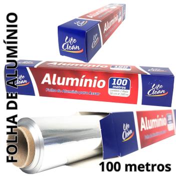 Rolo De Papel Alumínio 30 Cm X 100 Metros 1 Rolo - LIFE CLEAN - Papel ...