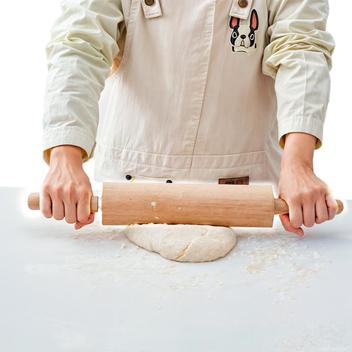 Rolo para massa de madeira giratório móvel 44cm pau de macarrão pães ...