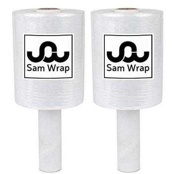 Rolo Stretch Wrap Sam Wrap de 5 cm x 305 m com alça de calibre 80 ...