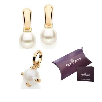 Rommanel perola brinco pingente antialérgico 522093 541336 - Brinco ...