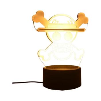 Roronoa Zoro 3D Anime LED Night Light One Piece Pirate Ship Candeeiro ...