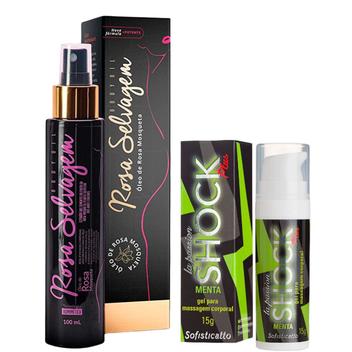 Rosa Selvagem Clareador Intimo + Gel Para Massagem Sensual Menta ...