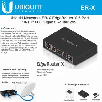 Roteador EdgeRouter Ubiquiti 5P Rj45 Poe - ER-X - EXBOM - Roteador Wi ...