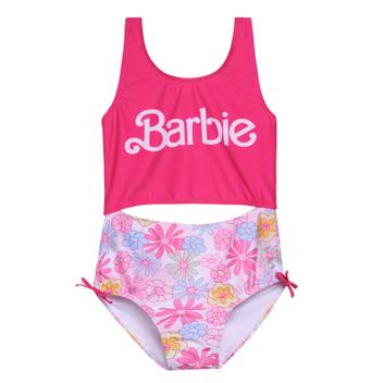 Roupa de banho One Piece Barbie Little Girls Hot Pink 4 - Bonecas e ...