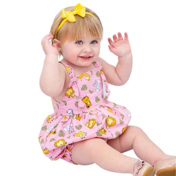 Roupa de Bebê Banho de Sol Menina com Tiara 100% Algodão Mundo Nina ...