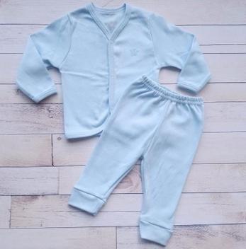 Roupa de bebê Pagão Casaco e Calça Culote Suedine Azul - Yuk's ...