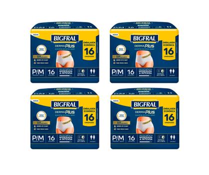 Roupa Íntima Descartável Bigfral Pants Derma Plus P/M - Emb Nova - 4 ...