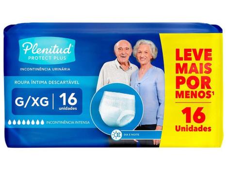 Roupa Íntima Descartável Tam. G/XG Plenitud - Protect Plus 16 Unidades ...