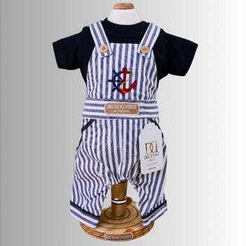 Roupa Pet Macacao Listra Azul/Azul - DUDOG VEST - Roupas para Cachorro ...