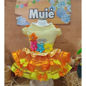 Roupa Pet Vestido Junino Mariazinha Dudog Vest - Roupas para Cachorro ...