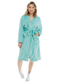 Roupao feminino adulto fleece liso - Cia da Malha - Roupão e Robe ...