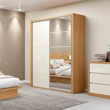 Roupeiro Solteiro Com Espelho e 2 Portas MDF Dalla Costa - Dalla Costa ...