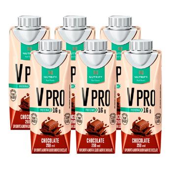 RTD VPRO Proteína Vegetal Chocolate - Nutrify 6 un. - Barra de Proteína ...
