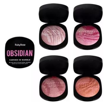 Ruby Rose Obsidian Blush Carved Maquiagem Pó Kit 4 Unidades - Máscara Facial - Magazine Luiza