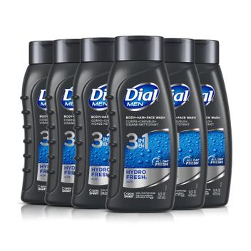 Sabonete Dial Men Hydro Fresh - Corpo, Cabelo e Rosto (473ml x 6 ...