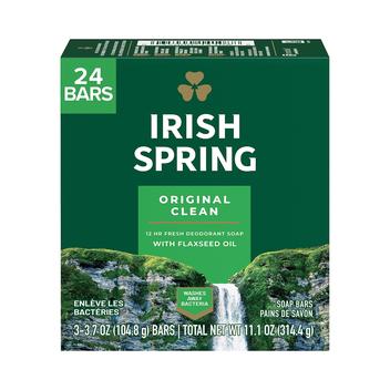 Sabonete em barra Irish Spring Original Clean para homens 109 ml 24 ...