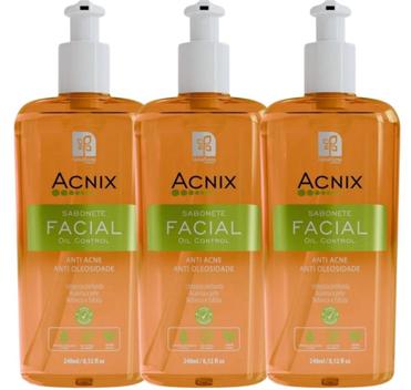 SABONETE FACIAL ANTI ACNE ACNIX 240ml NATUFLORES 3un - Kit de ...