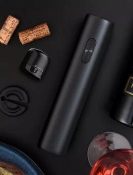 Saca Rolhas Elétrico Luxo Preto Profissional Sem Esforço A Pilha - New ...