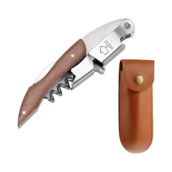 Saca-rolhas Profissional com Cabo de Madeira - Portátil e para Abrir ...