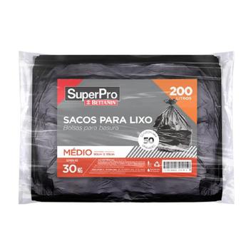 Saco De Lixo SuperPro 200 Litros Preto Resistente 50un - Saco de Lixo ...