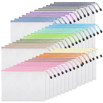 Sacos com Zíper EOOUT - 42 Unidades, 24,1 x 34,3 cm, 14 Cores de PVC ...