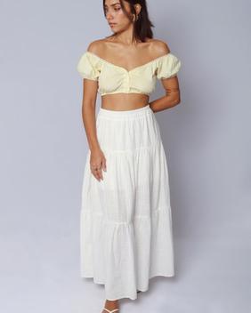 Saia de Algodão Brisa - Florence - Saia Feminina - Magazine Luiza