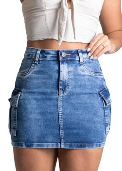 Saia Jeans Sawary - 278323 Azul - Saia Feminina - Magazine Luiza
