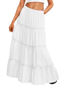 Saia moderna Queen White Maxi Beach, roupa feminina 2025 - Trendy Queen ...