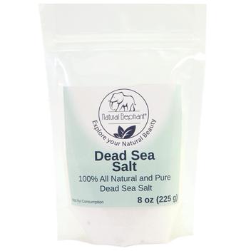 Sal de banho, elefante natural, sal do mar morto, grão fino, 250mL ...