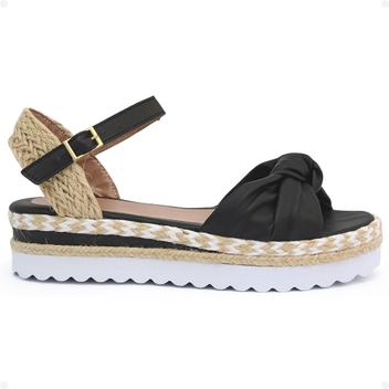 Sandalia Anabela Nó Traseira Juta Feminina Original - Samdar ...