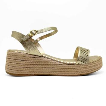 Sandália Bottero Anabela Couro Metalizado 366408 - Sandália Feminina ...