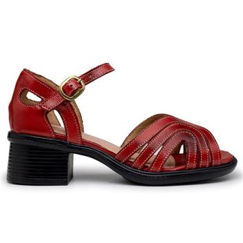 Sandalia em couro casual dia a dia mulher moderna conforto - JOTA FLEX ...