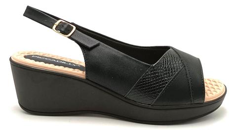 Sandália Feminina Anabela Peep toe Piccadilly 540327 - Peep Toe ...