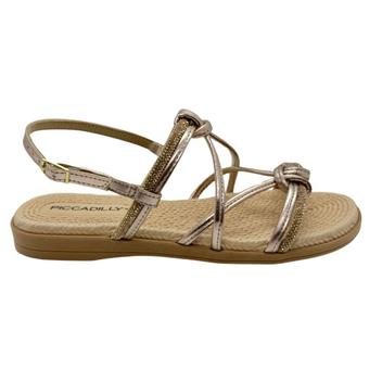 Sandália Feminina Baixa Conforto Brilho Piccadilly 513011 - Sandália ...