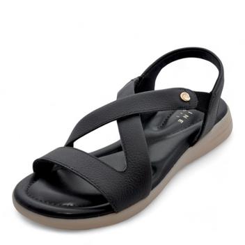 Sandália Feminina Lia Line Anabela REF: 2347-71832 COURO FLOATHER ...