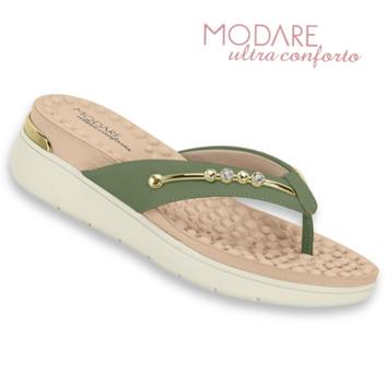 Sandália Feminina Modare Gold Ultraconforto Anabela Ortopédica Esporão ...