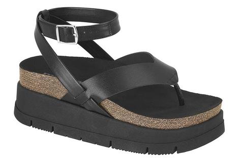 Sandália Feminina Moleca Papete Plataforma Grossa Conforto - Papete ...