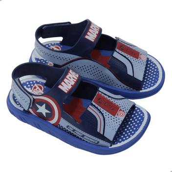 Sandália Grendene Avengers Alvo Infantil Azul Vermelho - Sandália ...