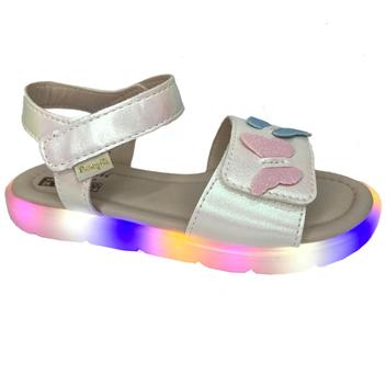 Sandalia Pampili Lulli Led 697030 Branco Holografico - Sandália ...