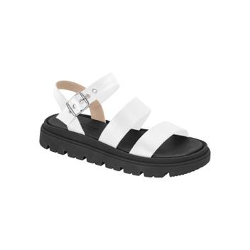 Sandália Papete Moleca FlatForm Tiras Plataforma Tratorada - Papete ...