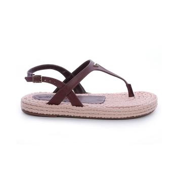Sandália Rasteira Patty Marrom - Damannu Shoes - Outros Moda e ...