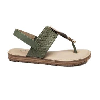 Sandália Rasteira Tira Larga com Pedraria Feminina Modare - Rasteirinha ...