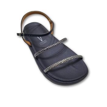 Sandalia Vizzano Papete Adulto Plataforma Baixa 6459.123 Preto ...