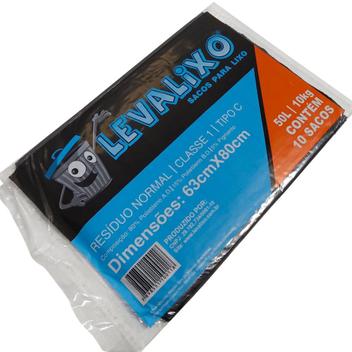 Sanito Leva Lixo Fino 50 Litros 10 Unidades P30 - Saco de Lixo ...