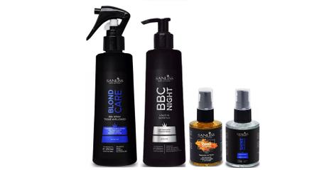 Sanliss Blond Care BBC Spray e BBC Night e Repair Macadâmia e Shine Moringa - Leave in Capilar ...