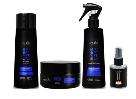 Sanliss Blond Care Shampoo e Máscara e BBC Spray e Repair Moringa - Kit ...