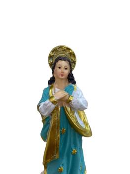 Santa Imaculada Conceição - 16cm - Santo Em Resina - Velas Religiosas ...