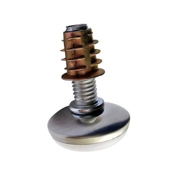 Sapata Metálica Regulável Com Bucha Cromado 2,5Cm - Mr Componentes ...