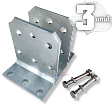 Sapata para Big haste cerca 25mm aluminio ajustável - 3 un. - JJ ...